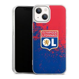 DeinDesign iPhone 13 Mini Handy Slim Case Silikon Handyh&uuml;lle transparent H&uuml;lle extra d&uuml;nn Ol Olympique Lyonnais Official Licensed Product Silikon Slim Case