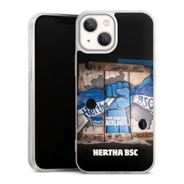 DeinDesign iPhone 13 Mini Handy Slim Case Silikon Handyh&uuml;lle transparent H&uuml;lle extra d&uuml;nn Hertha Bsc Wall Official Licensed Product Silikon Slim Case