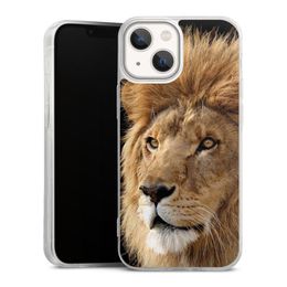 DeinDesign iPhone 13 Mini Handy Slim Case Silikon Handyh&uuml;lle transparent H&uuml;lle extra d&uuml;nn Jungle Lion Photography Silikon Slim Case