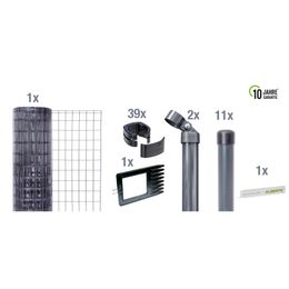 Alberts Maschendrahtgeflecht-Set anthrazit &Oslash; 2,2 mm 81 x 2500 cm