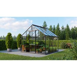 Vitavia Gew&auml;chshaus 'Meridian 1 6700' 254,4 x 254,4 cm mit 3 mm Sicherheitsglas schwarz
