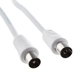 Schwaiger IEC-Anschlusskabel wei&szlig; 75 dB 5 m