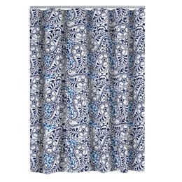 toom Duschvorhang 'Paisley' blau 180 x 200 cm