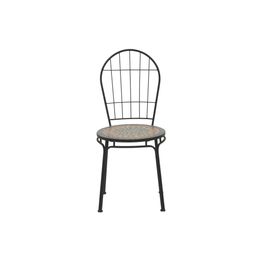 Gartenstuhl 'Prato' stapelbar Stahl schwarz 43 x 93,5 x 49 cm