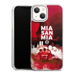 DeinDesign iPhone 13 Mini Handy Slim Case Silikon Handyh&uuml;lle transparent H&uuml;lle extra d&uuml;nn Mia San Mia Fcb Fc Bayern M&uuml;nchen Silikon Slim Case