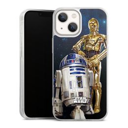 DeinDesign iPhone 13 Mini Handy Slim Case Silikon Handyh&uuml;lle transparent H&uuml;lle extra d&uuml;nn Weltall Star Wars R2d2 Silikon Slim Case