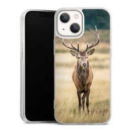 DeinDesign iPhone 13 Mini Handy Slim Case Silikon Handyh&uuml;lle transparent H&uuml;lle extra d&uuml;nn Forrest Deer Meadow Silikon Slim Case
