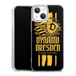DeinDesign iPhone 13 Mini Handy Slim Case Silikon Handyh&uuml;lle transparent H&uuml;lle extra d&uuml;nn Sg Dynamo Dresden Statement Sgd Silikon Slim Case