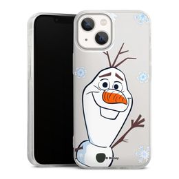 DeinDesign iPhone 13 Mini Handy Slim Case Silikon Handyh&uuml;lle transparent H&uuml;lle extra d&uuml;nn Disney Frozen 2 Frozen Olaf Silikon Slim Case