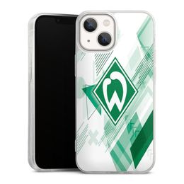 DeinDesign iPhone 13 Mini Handy Slim Case Silikon Handyh&uuml;lle transparent H&uuml;lle extra d&uuml;nn Official Licensed Product Sv Werder Bremen Muster Silikon Slim Case