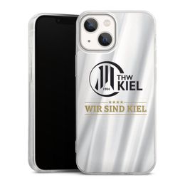 DeinDesign iPhone 13 Mini Handy Slim Case Silikon Handyh&uuml;lle transparent H&uuml;lle extra d&uuml;nn Official Licensed Product Thw Kiel Handball Silikon Slim Case