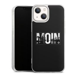 DeinDesign iPhone 13 Mini Handy Slim Case Silikon Handyh&uuml;lle transparent H&uuml;lle extra d&uuml;nn Hamburger Sv Hsv Official Licensed Product Silikon Slim Case