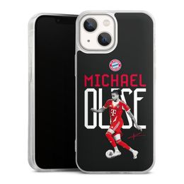 DeinDesign iPhone 13 Mini Handy Slim Case Silikon Handyh&uuml;lle transparent H&uuml;lle extra d&uuml;nn Fc Bayern M&uuml;nchen Michael Olise Official Licensed Product Silikon Slim 