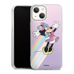 DeinDesign iPhone 13 Mini Handy Slim Case Silikon Handyh&uuml;lle transparent H&uuml;lle extra d&uuml;nn Official Licensed Product Disney Minnie Mouse Silikon Slim Case