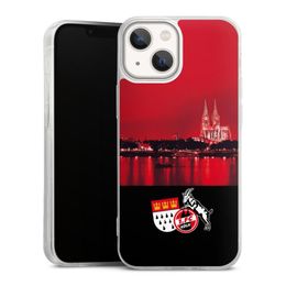 DeinDesign iPhone 13 Mini Handy Slim Case Silikon Handyh&uuml;lle transparent H&uuml;lle extra d&uuml;nn 1. Fc K&ouml;ln Skyline Official Licensed Product Silikon Slim Case