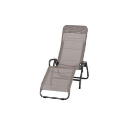 siena GARDEN Liegestuhl 'Bito' klappbar taupe 72 x 118 x 139 cm