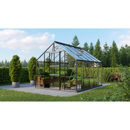 Vitavia Gew&auml;chshaus 'Meridian 1 8300' 254,4 x 316,6 cm mit 3 mm Sicherheitsglas schwarz