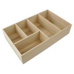 Fackelmann Schubladen-Box aus Buchenholz, 20 x 7 x 32 cm