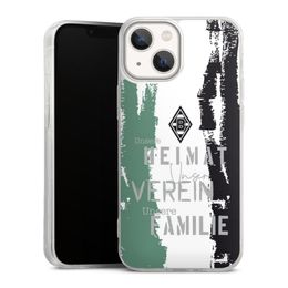 DeinDesign iPhone 13 Mini Handy Slim Case Silikon Handyh&uuml;lle transparent H&uuml;lle extra d&uuml;nn Borussia M&ouml;nchengladbach Official Licensed Product Statement Silikon 
