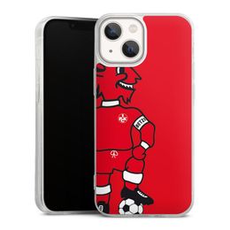 DeinDesign iPhone 13 Mini Handy Slim Case Silikon Handyh&uuml;lle transparent H&uuml;lle extra d&uuml;nn 1. Fc Kaiserslautern Official Licensed Product Soccer Silikon Slim Case