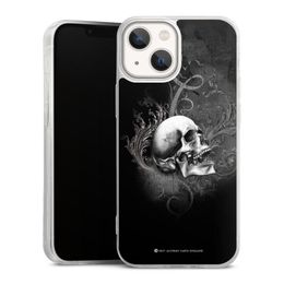 DeinDesign iPhone 13 Mini Handy Slim Case Silikon Handyh&uuml;lle transparent H&uuml;lle extra d&uuml;nn Gothic Skull Skulls Silikon Slim Case