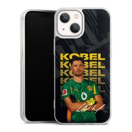 DeinDesign iPhone 13 Mini Handy Slim Case Silikon Handyh&uuml;lle transparent H&uuml;lle extra d&uuml;nn Borussia Dortmund Gregor Kobel Bvb Silikon Slim Case