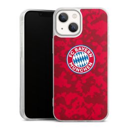 DeinDesign iPhone 13 Mini Handy Slim Case Silikon Handyh&uuml;lle transparent H&uuml;lle extra d&uuml;nn Camouflage Fcb Fc Bayern M&uuml;nchen Silikon Slim Case