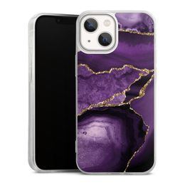 DeinDesign iPhone 13 Mini Handy Slim Case Silikon Handyh&uuml;lle transparent H&uuml;lle extra d&uuml;nn Pink Glitzer Marble Silikon Slim Case