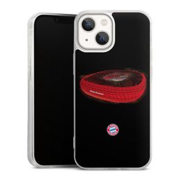 DeinDesign iPhone 13 Mini Handy Slim Case Silikon Handyh&uuml;lle transparent H&uuml;lle extra d&uuml;nn Fc Bayern M&uuml;nchen Fcb Official Licensed Product Stadium Silikon Slim 