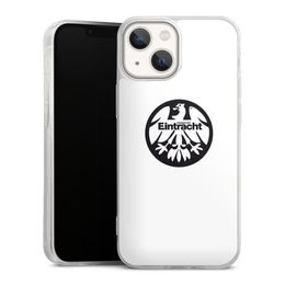 DeinDesign iPhone 13 Mini Handy Slim Case Silikon Handyh&uuml;lle transparent H&uuml;lle extra d&uuml;nn Eagle Logo Eintracht Frankfurt Silikon Slim Case