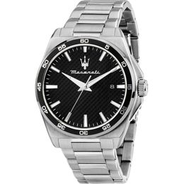 Maserati Analoguhr Herren Gr&ouml;&szlig;e One Size schwarz / silber