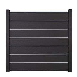 GroJa Steckzaun 'Solid Grande Premium' BPC/Aluminium anthrazitgrau/silber 180 x 180 cm