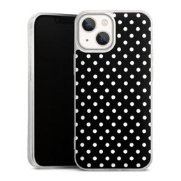 DeinDesign iPhone 13 Mini Handy Slim Case Silikon Handyh&uuml;lle transparent H&uuml;lle extra d&uuml;nn Retro Points Polka Dots Silikon Slim Case