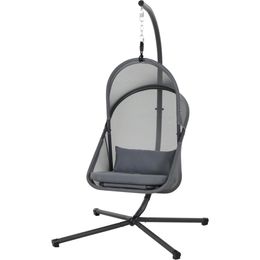 siena GARDEN H&auml;ngesessel 'Yobaya' mit Gestell blau/schwarz 123 x 195 x 106 cm