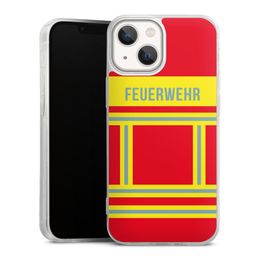 DeinDesign iPhone 13 Mini Handy Slim Case Silikon Handyh&uuml;lle transparent H&uuml;lle extra d&uuml;nn Fire Fighters Life Saver Fire Fighter Silikon Slim Case