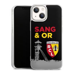 DeinDesign iPhone 13 Mini Handy Slim Case Silikon Handyh&uuml;lle transparent H&uuml;lle extra d&uuml;nn Racing Club De Lens Official Licensed Product Rcl Silikon Slim Case