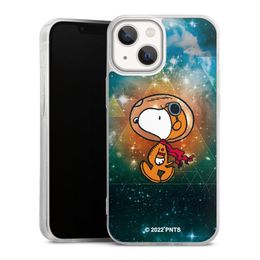 DeinDesign iPhone 13 Mini Handy Slim Case Silikon Handyh&uuml;lle transparent H&uuml;lle extra d&uuml;nn Official Licensed Product Snoopy Astronaut Silikon Slim Case