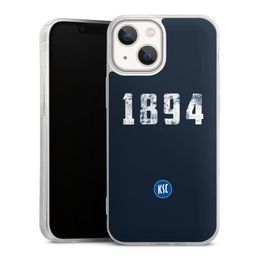 DeinDesign iPhone 13 Mini Handy Slim Case Silikon Handyh&uuml;lle transparent H&uuml;lle extra d&uuml;nn Karlsruher Sc Ksc Bundesliga Silikon Slim Case