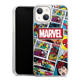 DeinDesign iPhone 13 Mini Handy Slim Case Silikon Handyh&uuml;lle transparent H&uuml;lle extra d&uuml;nn Muster Comic Marvel Silikon Slim Case