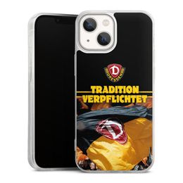 DeinDesign iPhone 13 Mini Handy Slim Case Silikon Handyh&uuml;lle transparent H&uuml;lle extra d&uuml;nn Sgd Sg Dynamo Dresden Merchandise Silikon Slim Case