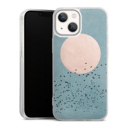DeinDesign iPhone 13 Mini Handy Slim Case Silikon Handyh&uuml;lle transparent H&uuml;lle extra d&uuml;nn Sun Art Bird Silikon Slim Case