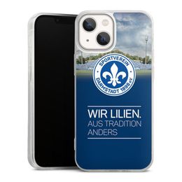 DeinDesign iPhone 13 Mini Handy Slim Case Silikon Handyh&uuml;lle transparent H&uuml;lle extra d&uuml;nn Official Licensed Product Sv Darmstadt 98 Coat Of Arms Silikon Slim 