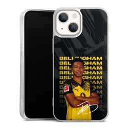 DeinDesign iPhone 13 Mini Handy Slim Case Silikon Handyh&uuml;lle transparent H&uuml;lle extra d&uuml;nn Borussia Dortmund Jobe Bellingham Bvb Silikon Slim Case