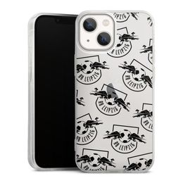 DeinDesign iPhone 13 Mini Handy Slim Case Silikon Handyh&uuml;lle transparent H&uuml;lle extra d&uuml;nn Muster Rb Leipzig Transparent Silikon Slim Case