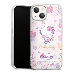 DeinDesign iPhone 13 Mini Handy Slim Case Silikon Handyh&uuml;lle transparent H&uuml;lle extra d&uuml;nn Water Colour Hello Kitty Merchandise Silikon Slim Case