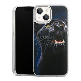 DeinDesign iPhone 13 Mini Handy Slim Case Silikon Handyh&uuml;lle transparent H&uuml;lle extra d&uuml;nn Panther Animals Jungle Silikon Slim Case