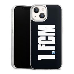 DeinDesign iPhone 13 Mini Handy Slim Case Silikon Handyh&uuml;lle transparent H&uuml;lle extra d&uuml;nn 1. Fcm 1. Fc Magdeburg Official Licensed Product Silikon Slim Case