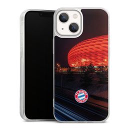 DeinDesign iPhone 13 Mini Handy Slim Case Silikon Handyh&uuml;lle transparent H&uuml;lle extra d&uuml;nn Fc Bayern M&uuml;nchen Stadium Fcb Silikon Slim Case