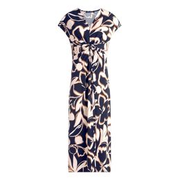 Betty Barclay Kleid Damen Gr&ouml;&szlig;e 46 beige / dunkelblau Sommerkleid