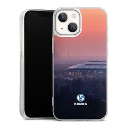 DeinDesign iPhone 13 Mini Handy Slim Case Silikon Handyh&uuml;lle transparent H&uuml;lle extra d&uuml;nn Fc Schalke 04 Official Licensed Product Stadium Silikon Slim Case